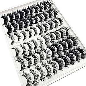 30 Pairs 20MM False Eyelashes pestañas Wholesale 6 Styles Mixed Lashes 3D Fluffy Volume Dramatic Faux Mink Eyelashes Pack（303）
