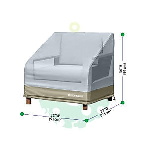 [monsoon] Patio Chair Cover Waterproof Outdoor Lawn Patio Furniture Chair Cover (32")
