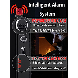 KAER 2-Gun Safes for Home Rifle and Pistols Electronic Gun Security Cabinet Quick Access Gun Rifle Gun Security Cabinet Safes Gun Cabinet for Shotguns with Built-in Removable Storage Shelf-1.73