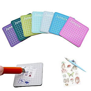 7 PCS Mini Cutting Pad Self Healing Craft Mat Small Sewing Cutting Mat Non-Slip Mini Cut Board for Scrapbooking Quilting Sewing Accessories