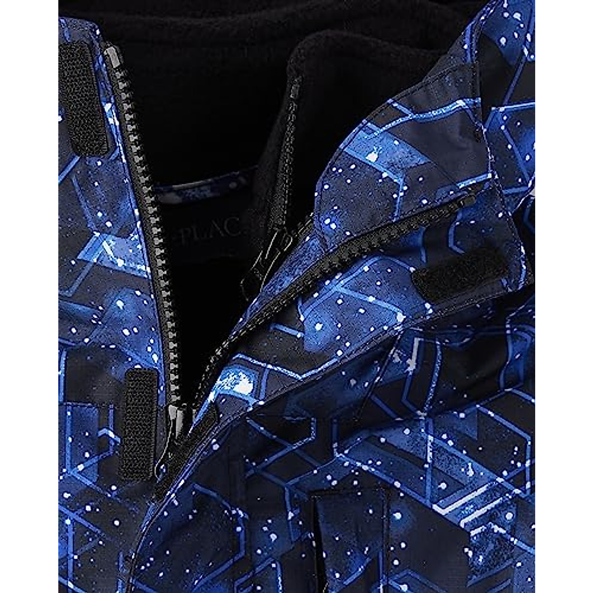 The Children's Place Boys' Heavy 3 in 1 Winter Jacket, Wind Water-Resistant Shell, Fleece Inner, Black | Space Cube_Black