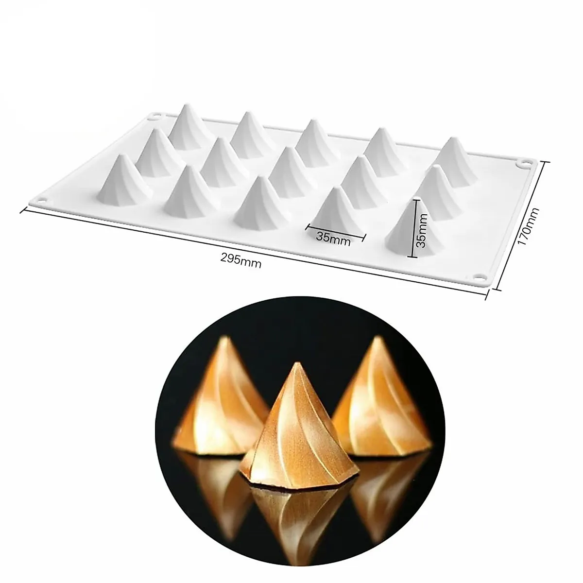 1PCS Mini Cone Small Peak Mousse Cake Mold Candle Mold Soap Mold Silicone Chocolate Mold French Dessert Pastry Baking Bakeware Ice