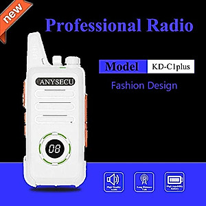 WLN KD-C1 KD-C1plus Mini Handhel Porable Two Way Radio UHF Transceiver Walkie Talkie with Dock Charger White