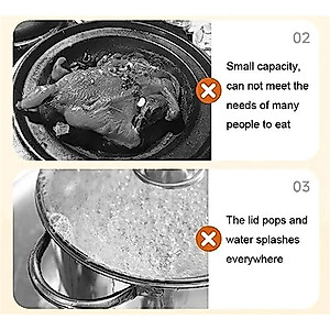 Multifunctional Plumpy Non-stick Micro Pressure Pot, 8L Pumpkin Non-stick Saucepan Coated with Healthy Medical Stone, Steam Boil Bleach Fry Integrated Miniature Pressure Cooker for Cooking (Orange)