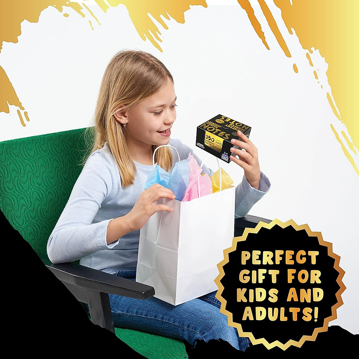 PURPLE LADYBUG Rainbow Scratch Art for Kids Mini Notes - Great Easter Crafts for Kids & Tweens, Easter Basket Stuffers for Teens, Small Gifts for Kids - Fun Arts and Crafts with 150 Scratch Papers