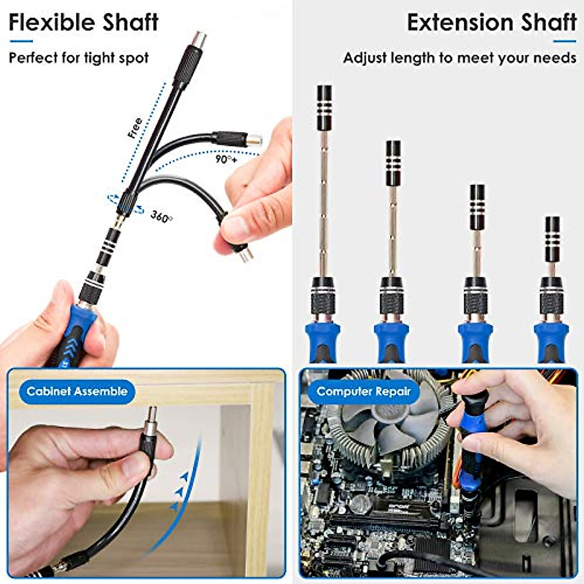 STREBITO Electronics Precision Screwdriver Sets 142-Piece with 120 Bits Magnetic Repair Tool Kit for iPhone, MacBook, Computer, Laptop, PC, Tablet, PS4, Xbox, Nintendo, Game Console
