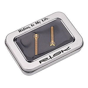 Bnineteenteam 2Pcs Alloy Disc Brake Caliper Screw Bolts M6 X 25mm Bolts Screws for Mountain Bike (Gold)