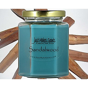 Sandalwood Scented Blended Soy Candle | Hand Poured Candles Made in The USA by Just Makes Scents