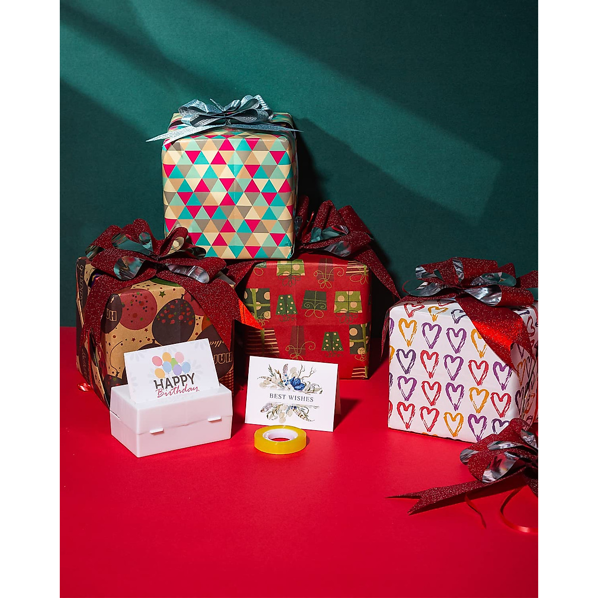 JSUPMKJ Money Box for Cash Gift Pull, Money Roll Gift Box, DIY Gift Box with Wrapping Paper, Money Pull Gift Box for Birthday/Christmas/Valentine's Day