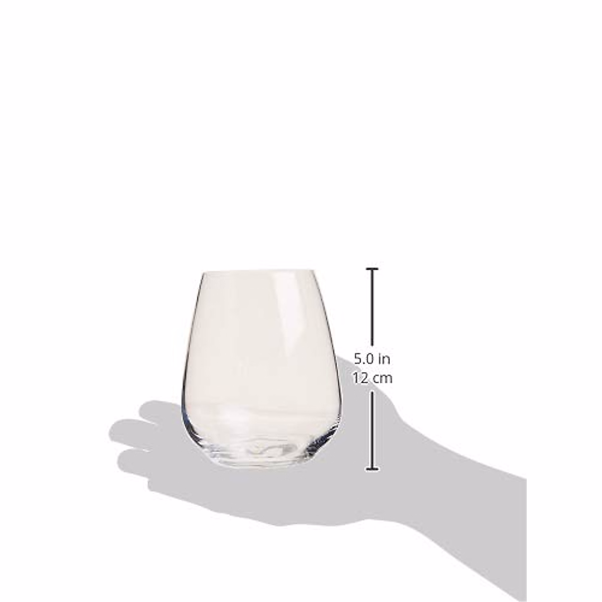 Luigi Bormioli Atelier Stemless Cabernet Wine Glass 23-1/4-Ounce, Set of 6
