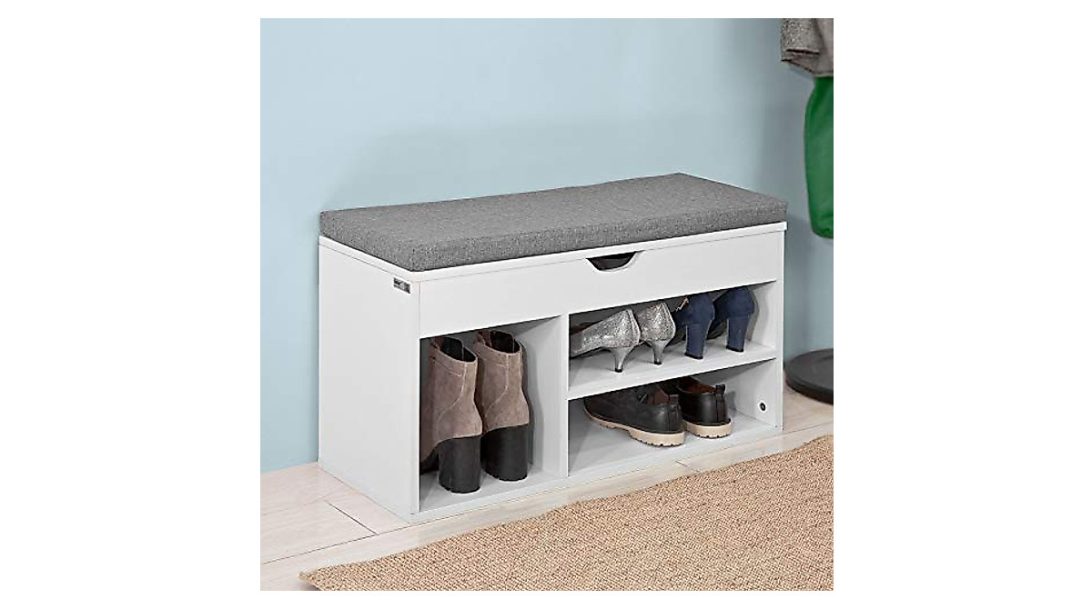Haotian Shoe Storage Bench with Lift-Up Seat & Hidden Storage