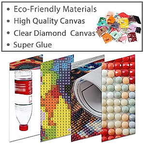 CHOSIGHT 5D Diamond Art Painting Angel Kit - DIY Paint with Diamond Art Christ Round Full Drill Craft, Home Decor Embroidery Set with Canvas, Tools, Sparkling Diamonds - 12x16 inch