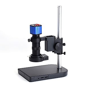 HAYEAR 16MP 1080P HDMI Digital Microscope Camera Set 8X-100X Magnification Zoom Lens 40LED Adjust Illumination Stereo Bracket Platform