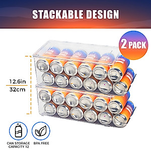 SCAVATA 2 Pack Skinny Can Organizer & 2 Pack Tall Cans of 16oz & 17oz Organizer