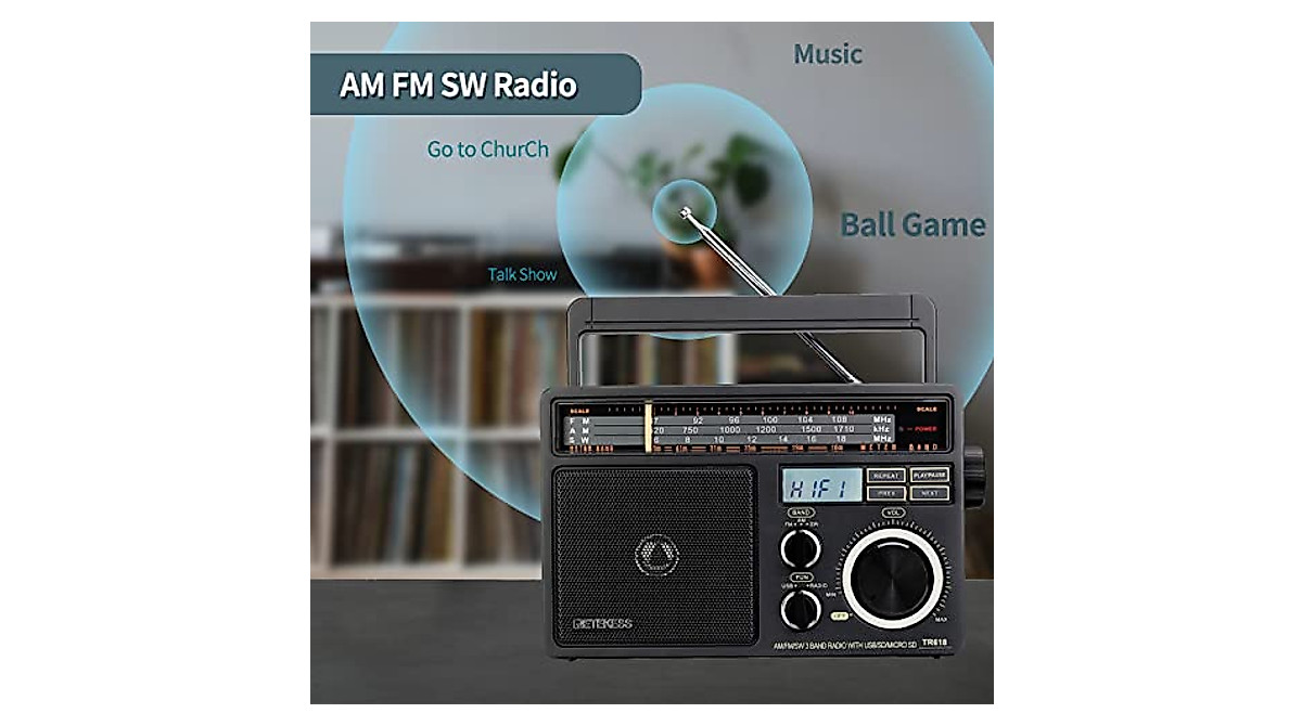 Retekess TR618 AM FM Shortwave Radio - Best Portable Reception