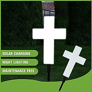 Cross Led Solar Pathway Lights Waterproof Outdoor Solar Lamp for Garden/Landscape/Yard/Patio/Driveway Lighting