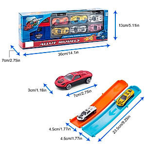 TAODUDU Toddler Toys Cars Kids Truck Transport Cars Boys Gift for Ages 3-8 Year Old,Transport Cars Carrier Set with 12 Die-cast Vehicles