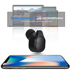 Wireless Bluetooth 33 Language Cellphone Translator Earbuds, Smart Delayed Translation Mini Single Ear Headset with Charging Box, Support for Mobile Phone Translation