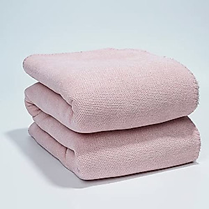 Oversized Chenille Sherpa Blanket, Warm Cozy Sherpa Blanket Soft Fluffy Blanket for Couch Bed Sofa, Pink, 60x80 inches, All Season