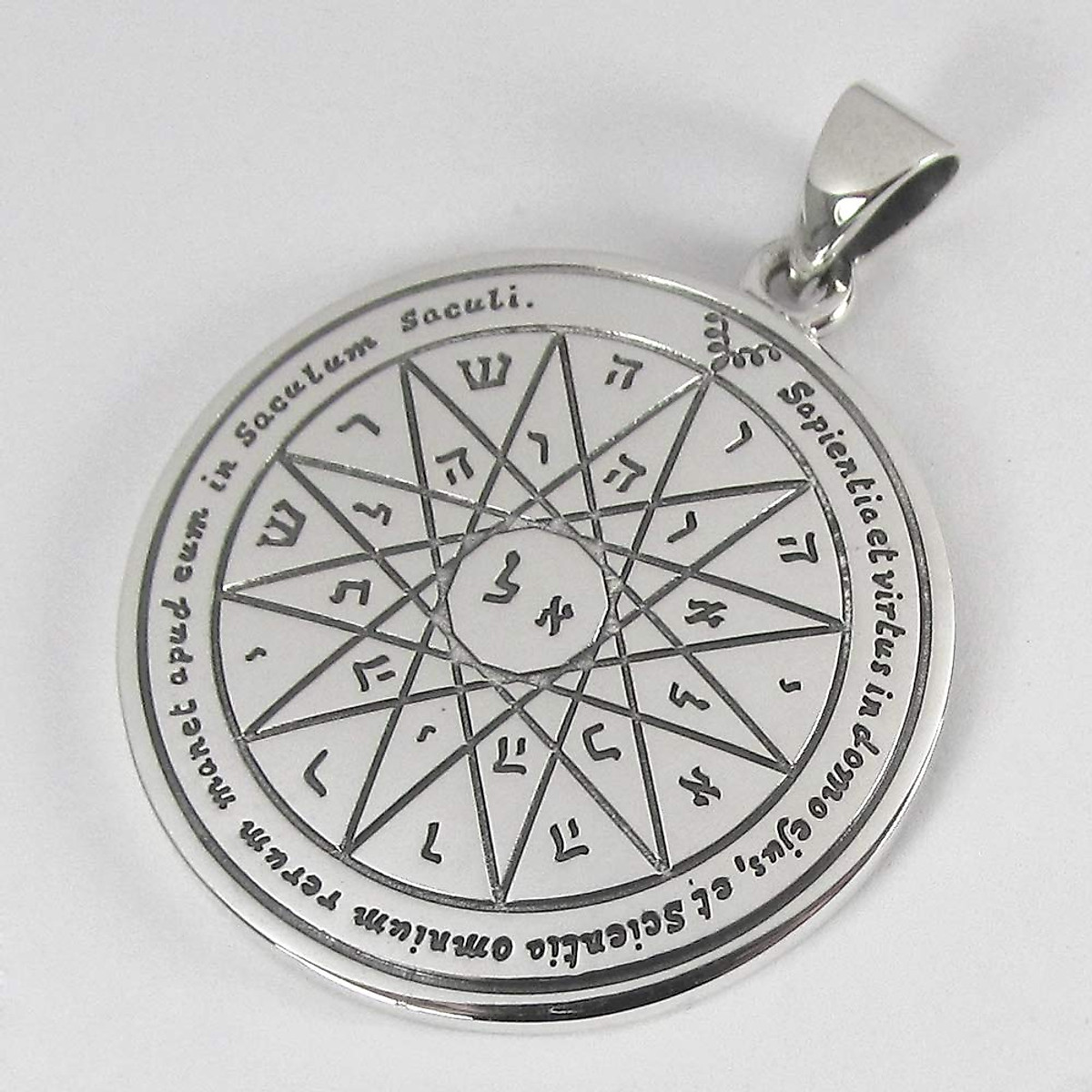 Moonlight Mysteries Sterling Silver Fourth Pentacle of Mercury Talisman for Wealth
