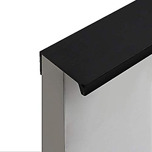 LC LICTOP 80mm/3.15" Black Back Mount Finger Edge Pull Concealed Handle for Home Kitchen Door Drawer Cabinet(6Pcs)