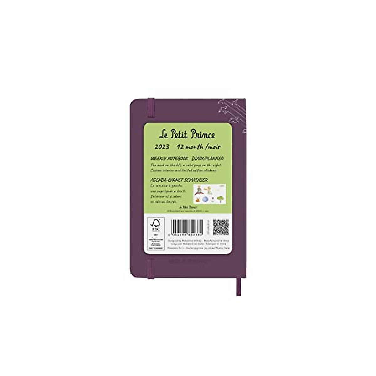 Moleskine Limited Edition Le Petit Prince 12 Month 2023 Weekly Planner, Hard Cover, Pocket (3.5" x 5.5"), Fly