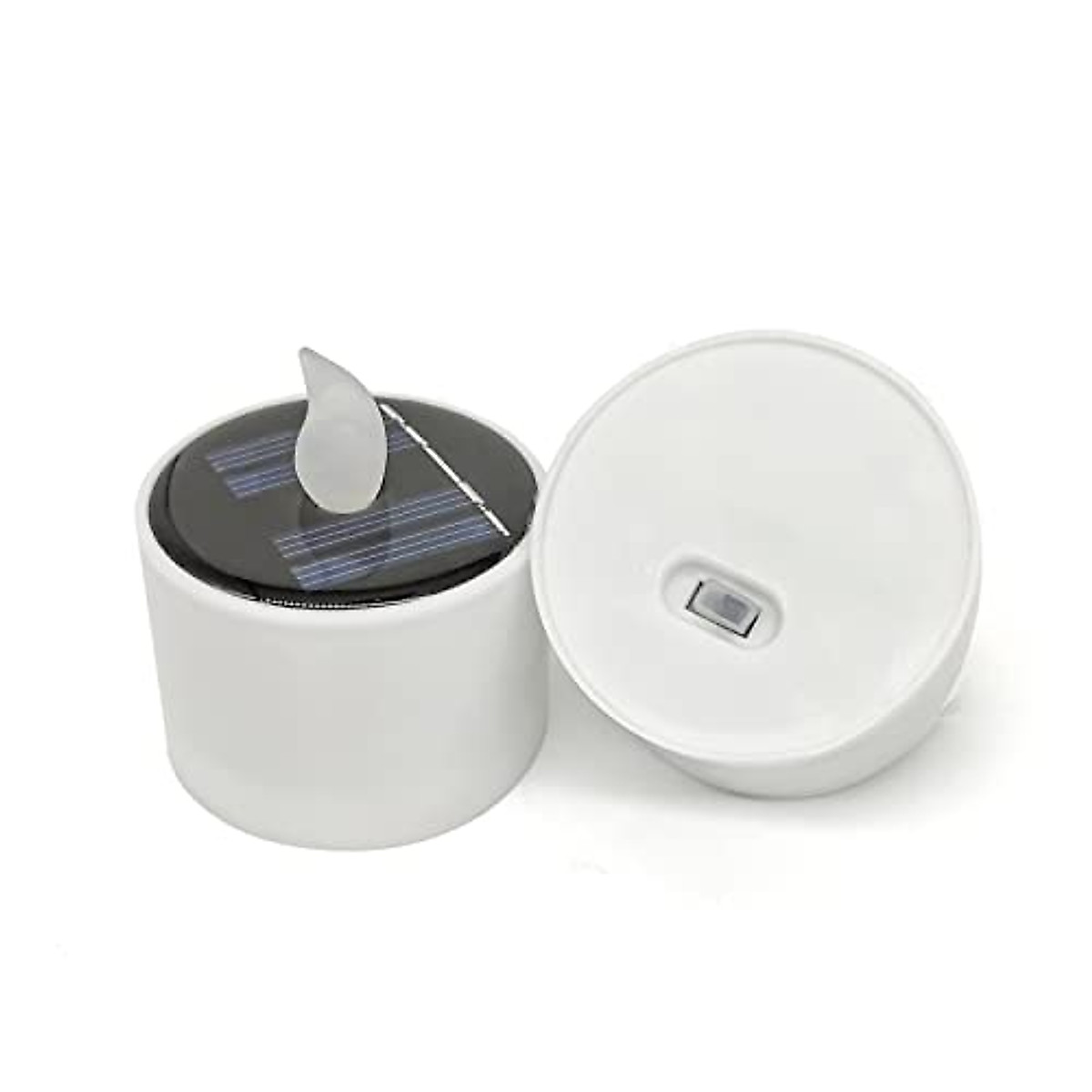 Solar Lantern Lights Candles Waterproof, Flameless Rechargeable Warm White Flickering Reusable LED Candle Lights Dusk to Dawn Outdoor Lighting for Garden Outdoor Camping Home Decor, Pack of 6