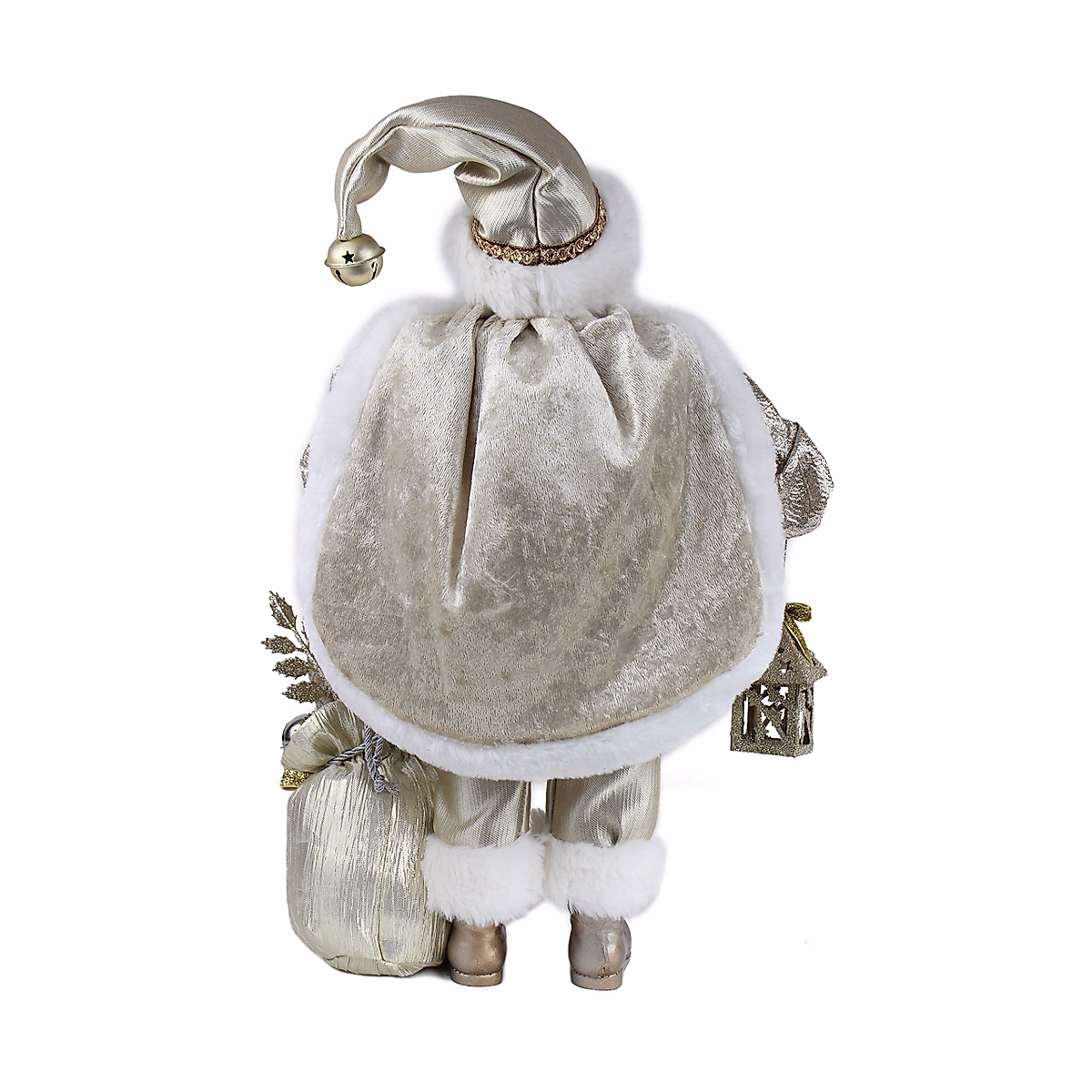 Windy Hill Collection 16" Inch Standing Shimmering Champagne Santa Claus Christmas Figurine Figure Decoration 169050