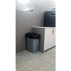 Janico 1037GY 10 Gallon Waste Basket,Grey