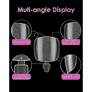 ToeNail Tips, BORNBYME 120 PCS 12 Size Manicure Fake Toe Nails French False Nails for Acrylic Nail Tips Full Cover Foot Tips