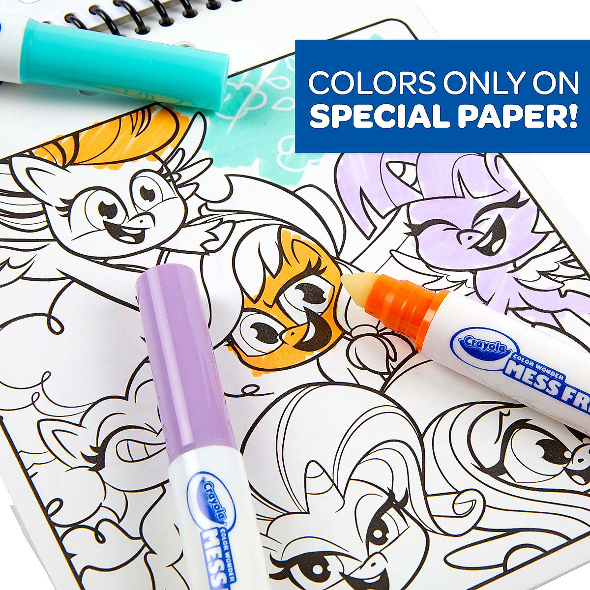 Crayola My Little Pony Color Wonder Activity Pad, 16 Mess Free Coloring Pages, Toddler Travel Activity, My Little Pony Gift
