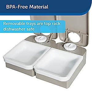 PetSafe Automatic 2 Meal Pet Feeder with Battery Powered Programmable Timer, 3 Cups Total Capacity, Cat and Small to Medium Dog Food Dispenser