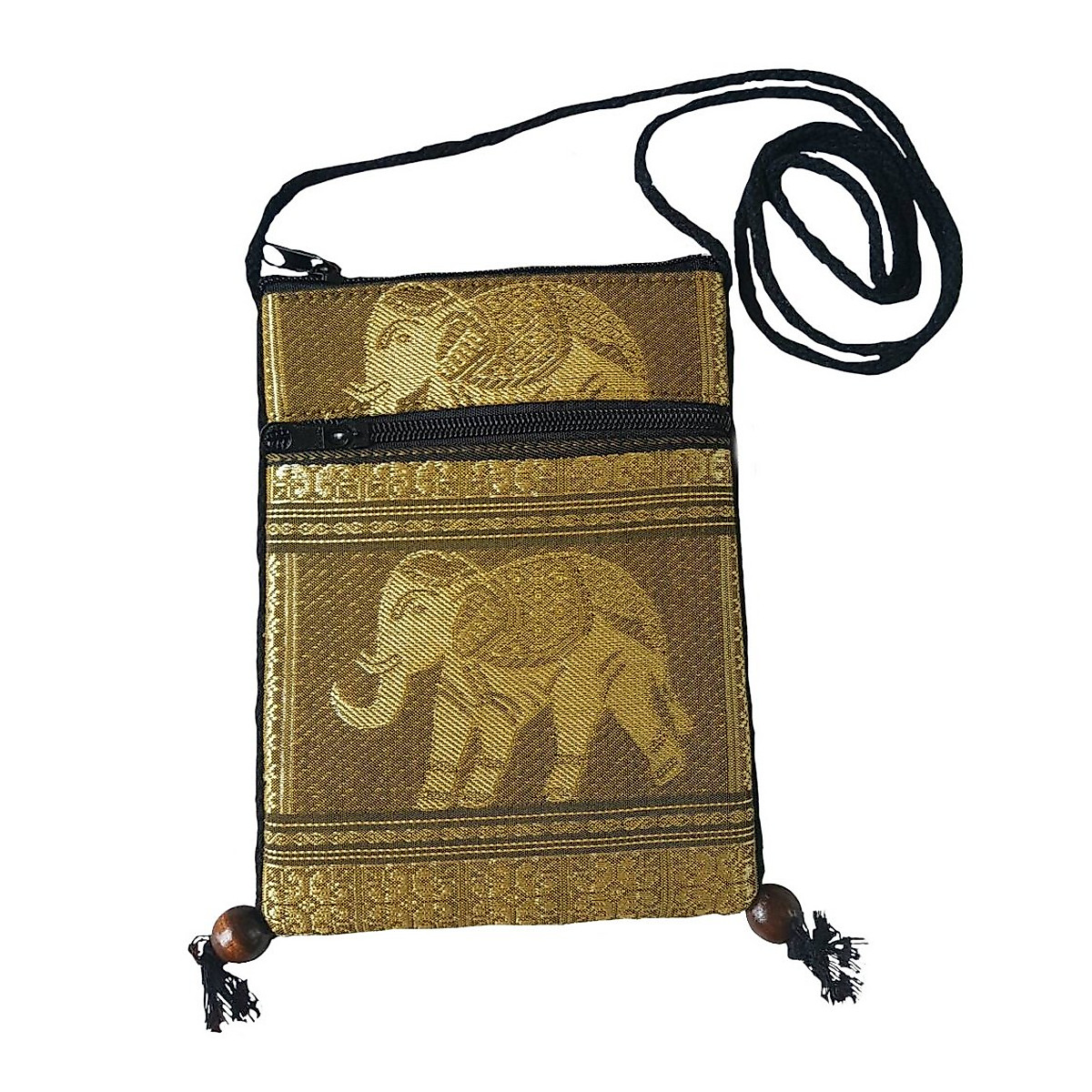 BTP Hmong Bag Hill Tribal Elephant Mini Crossbody Single Shoulder Bag Cellphone Case Passport Holder & Travel Pouch (Plum CP5)