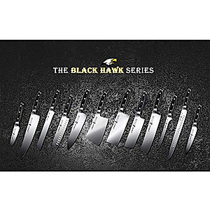 WALLOP Slicing Knife - 12 inch Slicing Carving Knife - High Carbon German Stainless Steel - Meat and Vegetable Knife with Pakkawood Handle - BLACK HAWK SERIES with gift box