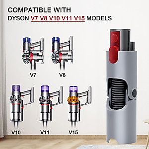 Coodss Bottom Adapter for Dyson V7 V8 V10 V11 V15 Vacuum Accessories Cleaner Quick Release Top Adaptor Low Reach Cleaning Tool, Grey