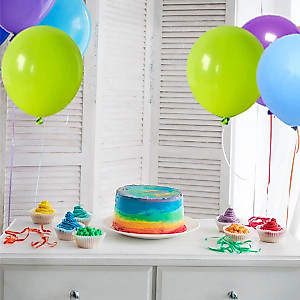 Purple Blue Green Balloon Garland Arch - Purple, Lime Green, Blue Balloons Video Game Party Supplies for Kid Girls Boys Cartoon Birthday Baby Shower Graduation Party Decorations