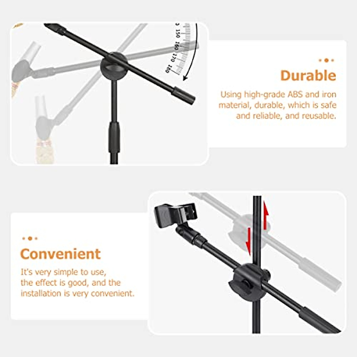 ERINGOGO 6 pcs camera desk mount wireless mic holder Multifunctional Buckles tabletop mic stand Mic Arm Clamps boom arm Photography Mic Stand Accessories sax mic clip Telephone tripod abs