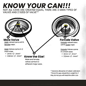 Universal Spray Paint Adapter Replacement Cap Pack 22pc fits Krylon, Behr, Walmart, and Rust-Oleum - Spray Sizes from 0.2"-7"