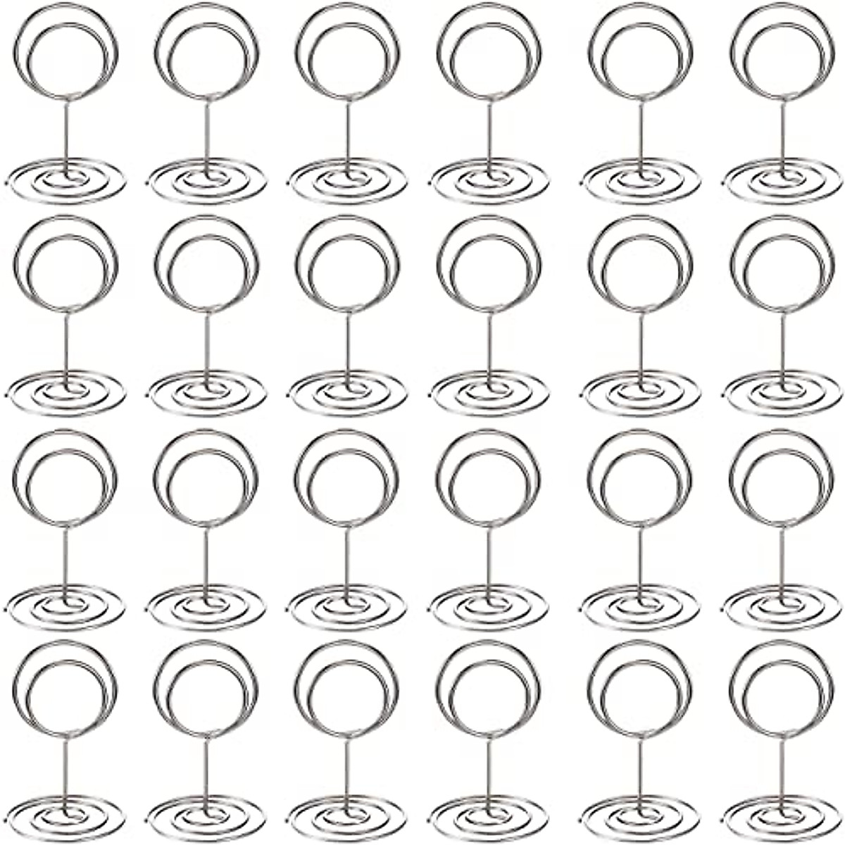 Toncoo 24 Pcs Premium Mini Place Card Holders and 24 Pcs Place Cards, Small Table Card Holder, Cute Table Number Holders, Photo Picture Holders for Centerpieces, Wedding, Party, Birthday