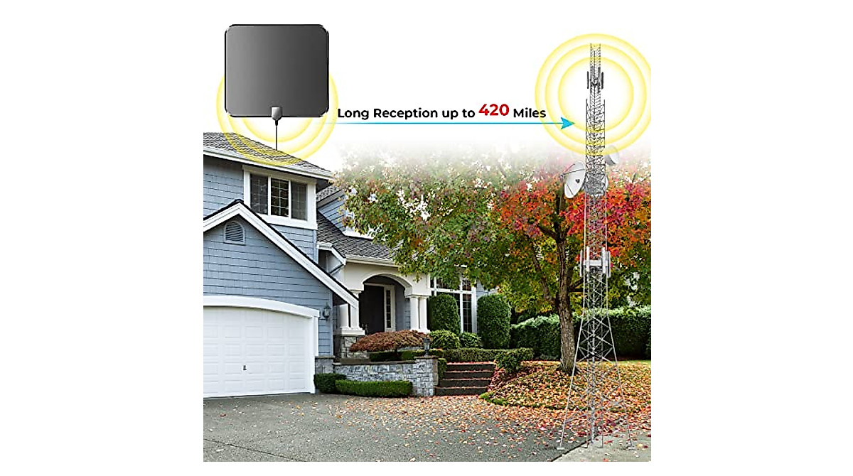 280 Miles Range HD TV Antenna - Cut Cable Bills Now!