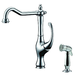 Dawn AB08 3155C Single-Lever Kitchen Faucet with Side-Spray, Chrome