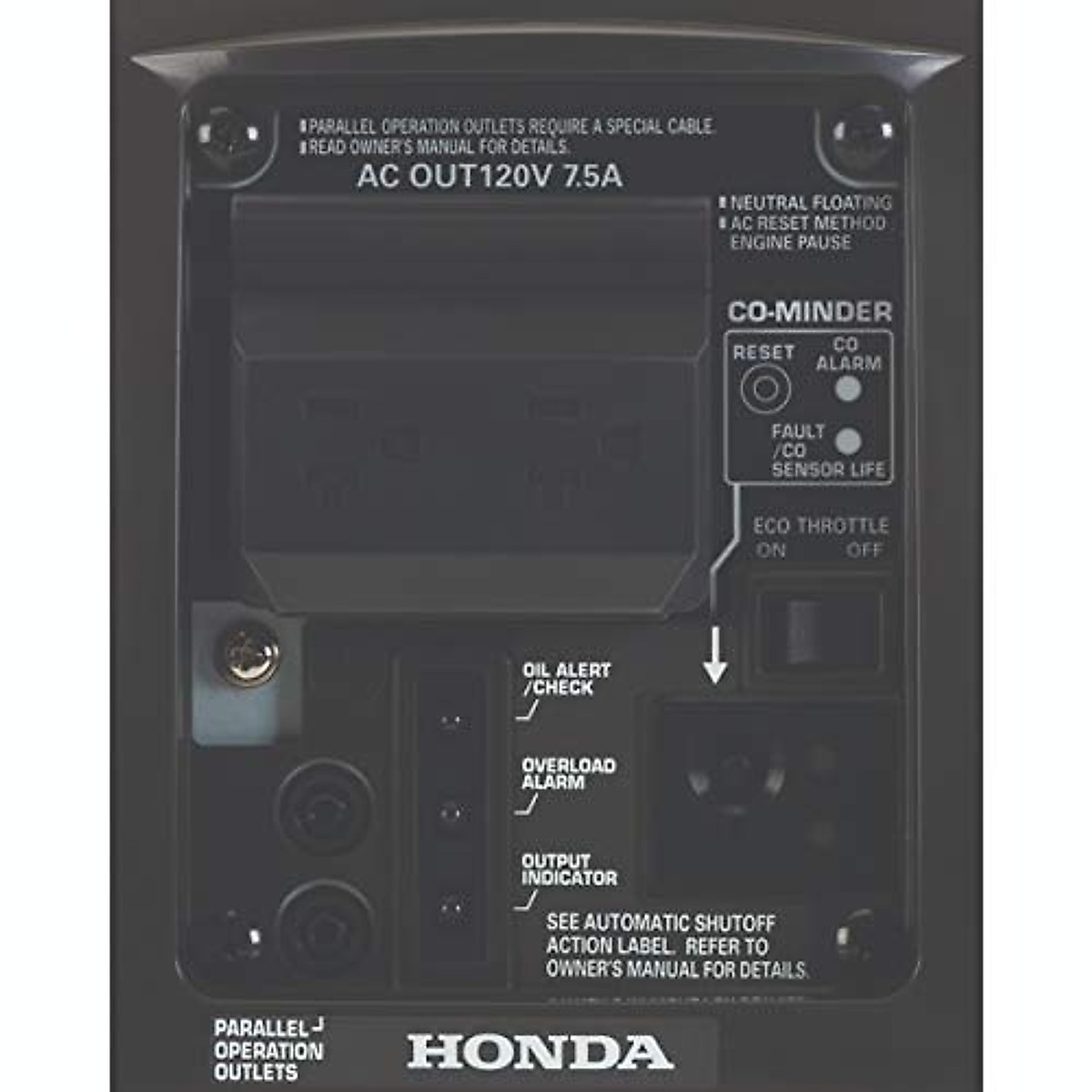 Honda Power Equipment EU1000I 1000W 120V Portable Home Gas Power Generator with CO-Minder