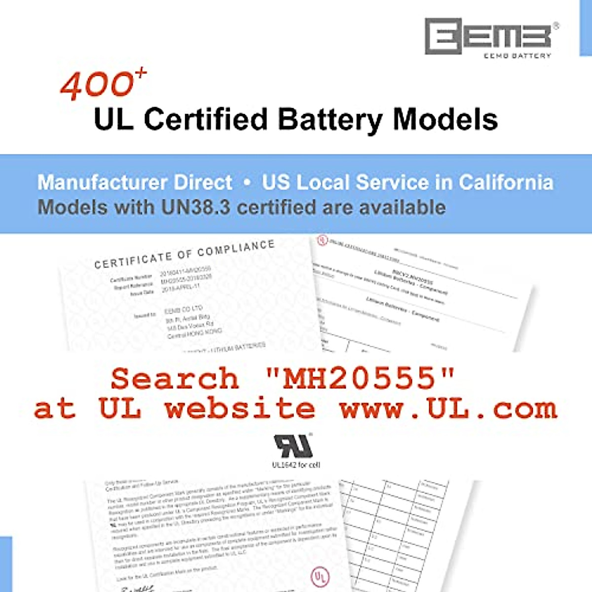 EEMB ER14250 Nonrechargeable 3.6V Lithium Battery with Tabs Li-SOCL₂ 1/2 AA Size 1200mAh High Capacity UL Certified Single-Use 3.6V Lithium Thionyl Chloride Battery DO NOT Charge Battery