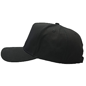 MUNULA Oversize XXL High Crown Baseball Cap Big Head Hats for Men Dad Hat Adjustable Plain Running Cap 23.6"-25.6" (Black)