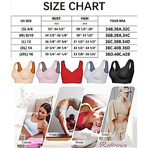 Seamless Mesh Lace Bras for Women Wirefree Comfortable Padded Lift Push Up Thin Soft Back Smoothing Sleep Leisure Pullover Bralettes Plus Size for Large Breasts (169 Sleep Pink, S, s)