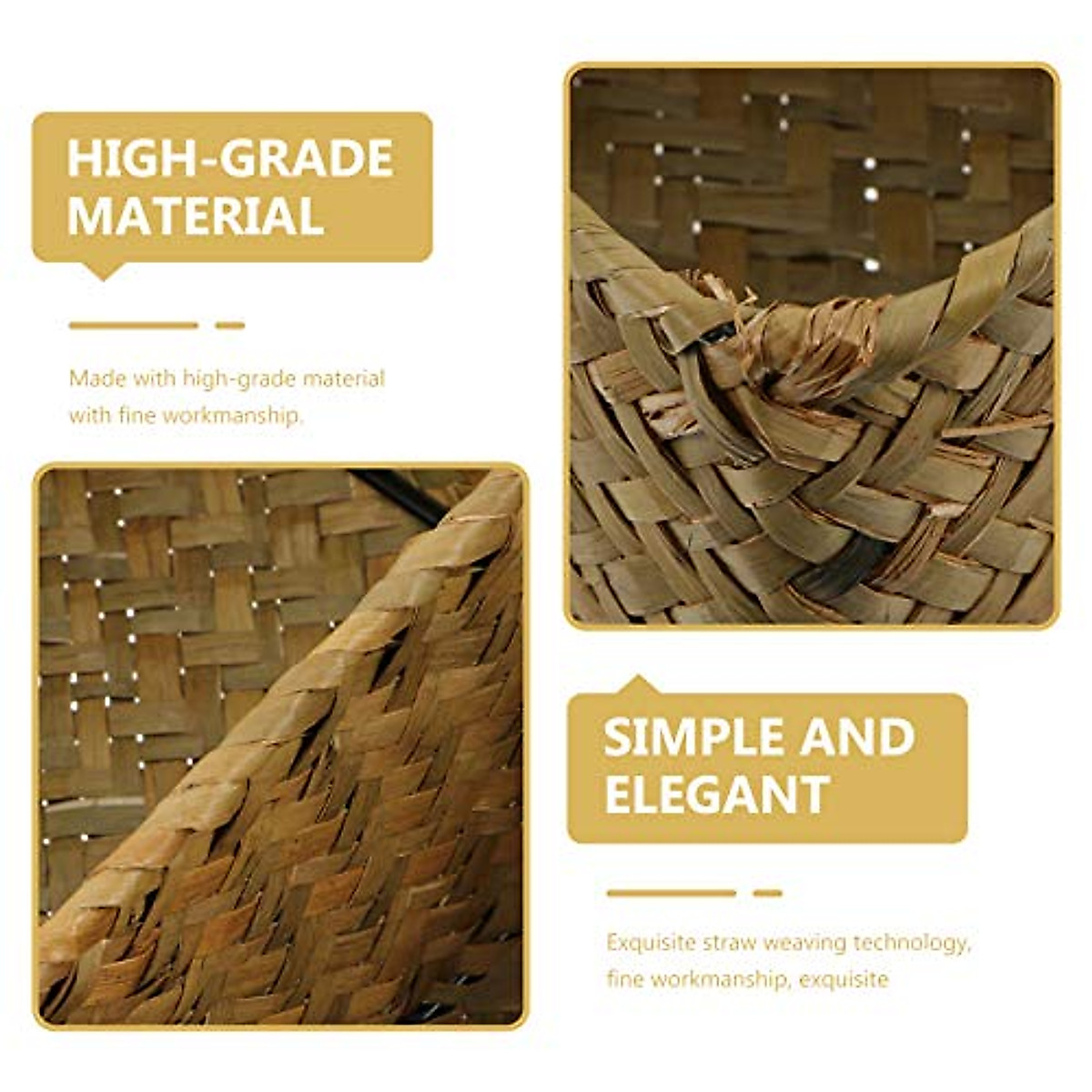 YARNOW Woven Shelf Baskets Storage Baskets Seagrass Wicker Baskets Makeup Holder Organizer Divided Storage Bins Box Container Sundries Organizer Cosmetic Storage Box for Bedrooms Home