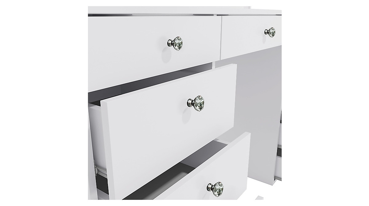 Boahaus Orla Extra Large Makeup Vanity with Lights & Storage