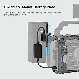 SMALLRIG FX6 Camera Cage Kit for Sony FX6, Compact FX6 Cage with V-Mount Battery Plate for Tripods/Handheld/Shoulder Shooting - 4124