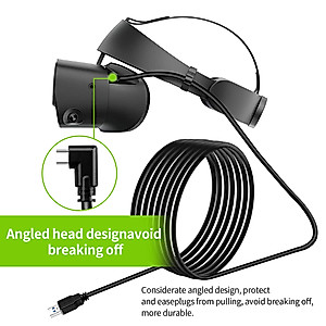 Herfair 10FT USB C VR Link Cable for Oculus Quest/Quest 2,High Speed Data Transfer Function Extender for Oculus Quest VR Headset and Gaming PC Fast Charging Cable Compatible for USB C Charger (3M)