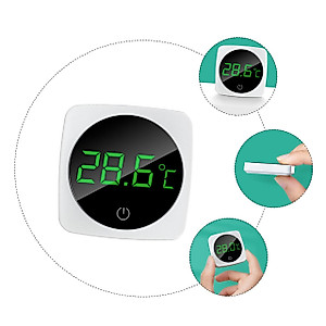 FRCOLOR 2 Pcs Thermometer for Aquarium Water Digital Water Stick on Mini Fish Small Fish Tank Heater Temperature Measure Tool Mini Heater Digital Measure Sticker White Electronic Plastic